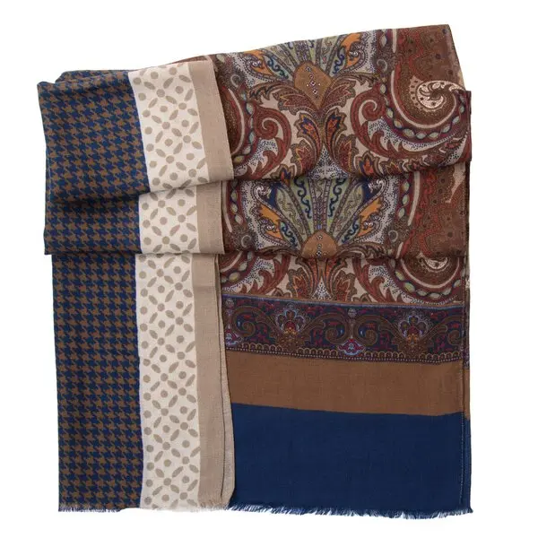 ELIZABETTA MADE IN ITALY Aosta Wool Scarf & Blue