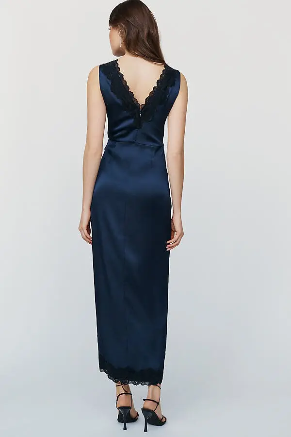 Avec Les Filles Sat Lace Wrap Dress