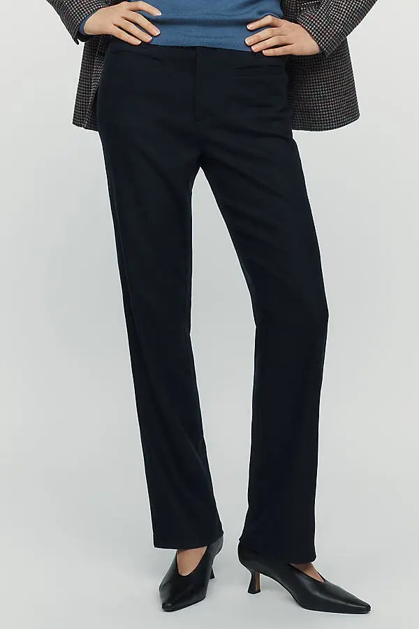 Anthropologie Wool Blend Low Rise Trousers Pants