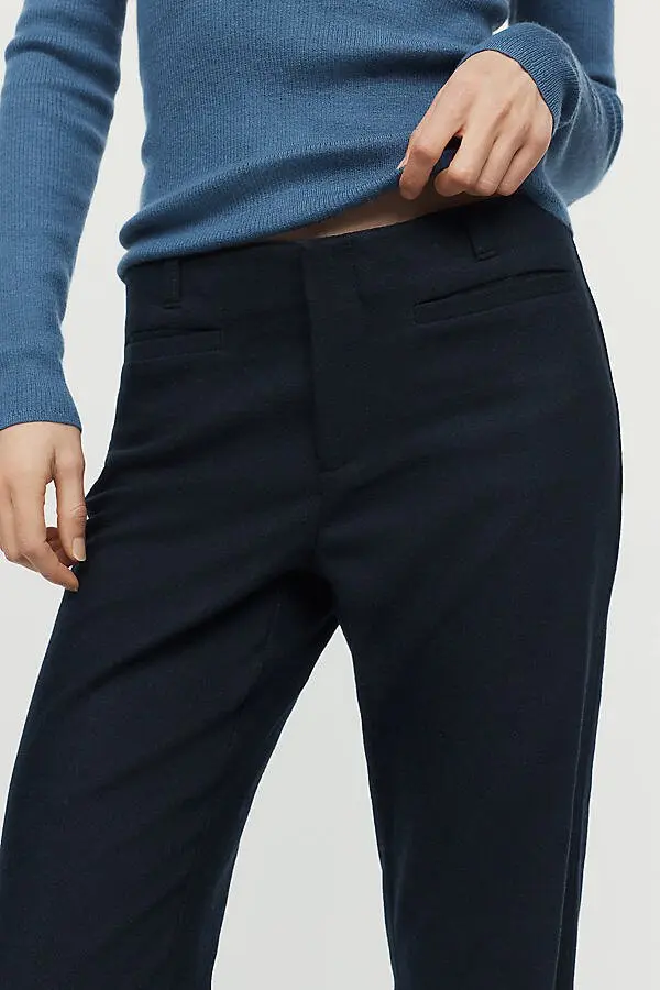 Anthropologie Wool Blend Low Rise Trousers Pants