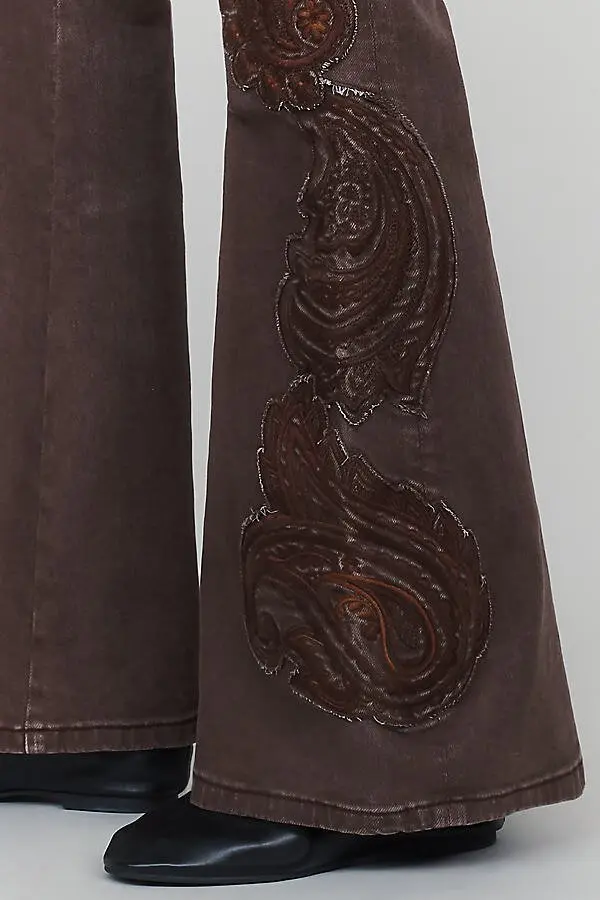 DRIFTWOOD Farrah Mid Rise Flare Jeans