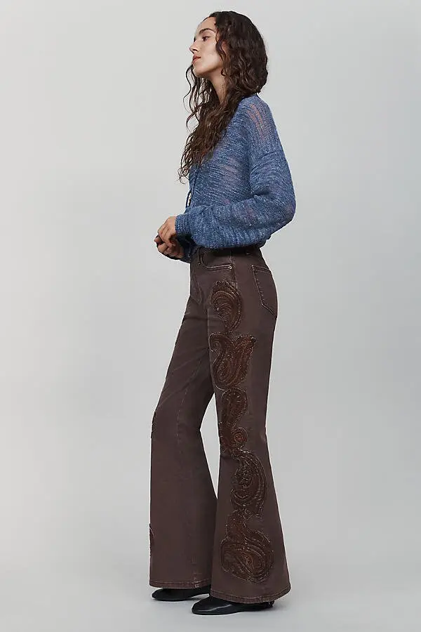 DRIFTWOOD Farrah Mid Rise Flare Jeans