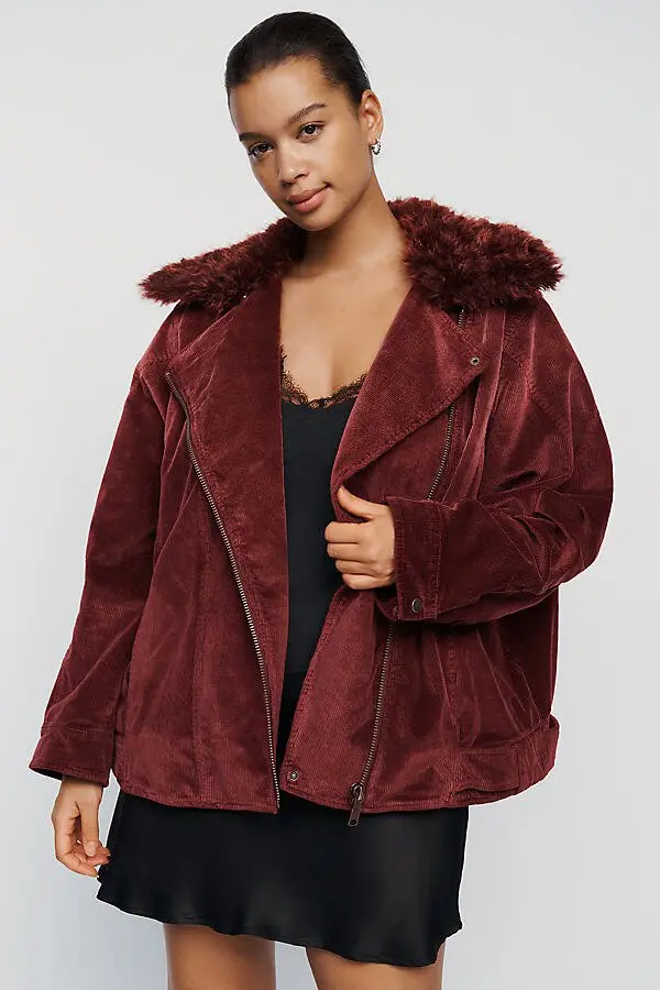 PILCRO Corduroy Moto Jacket
