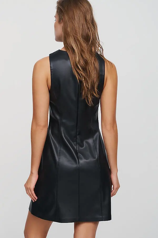 Susana Monaco Faux Leather Mi Dress