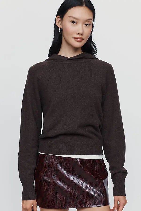 REFORMATION Reed Cashmere Wool Knit Hoodie