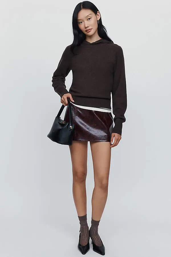 REFORMATION Reed Cashmere Wool Knit Hoodie