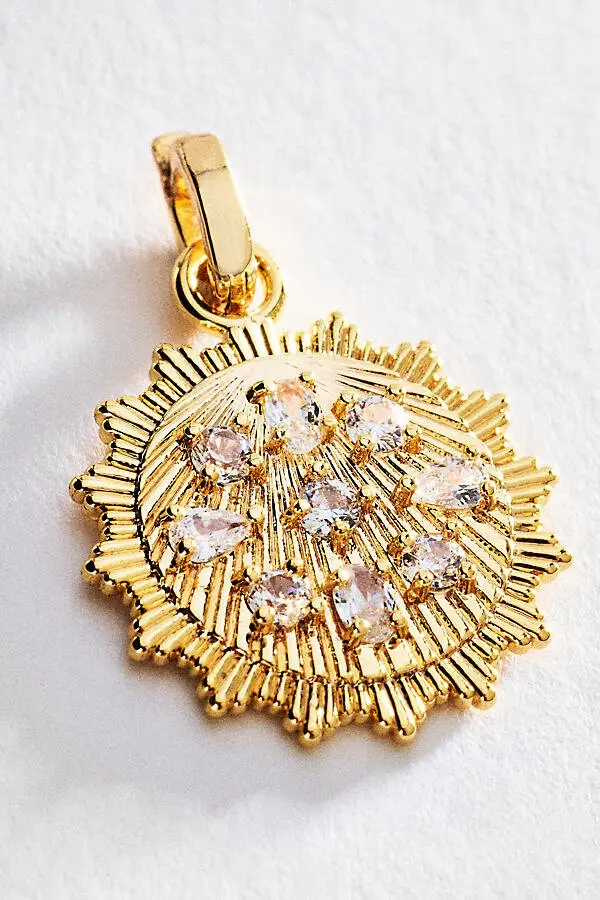 Anthropologie Crystal Co Charm - Gold
