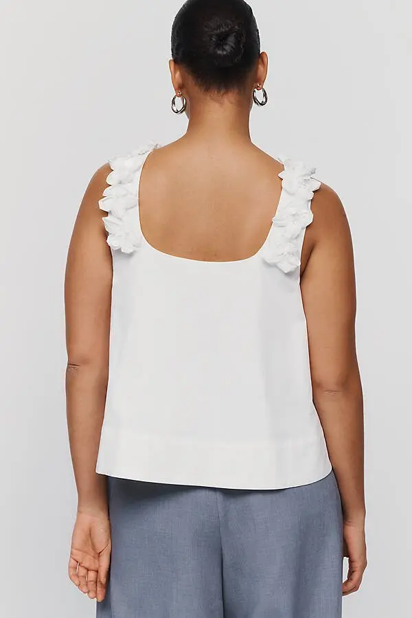 English Factory 100% Cotton 3d Flower Swg Tank Top