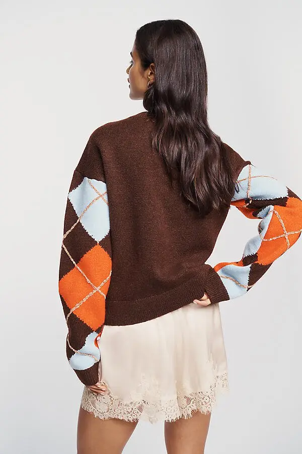 English Factory Overd Argyle Sweater