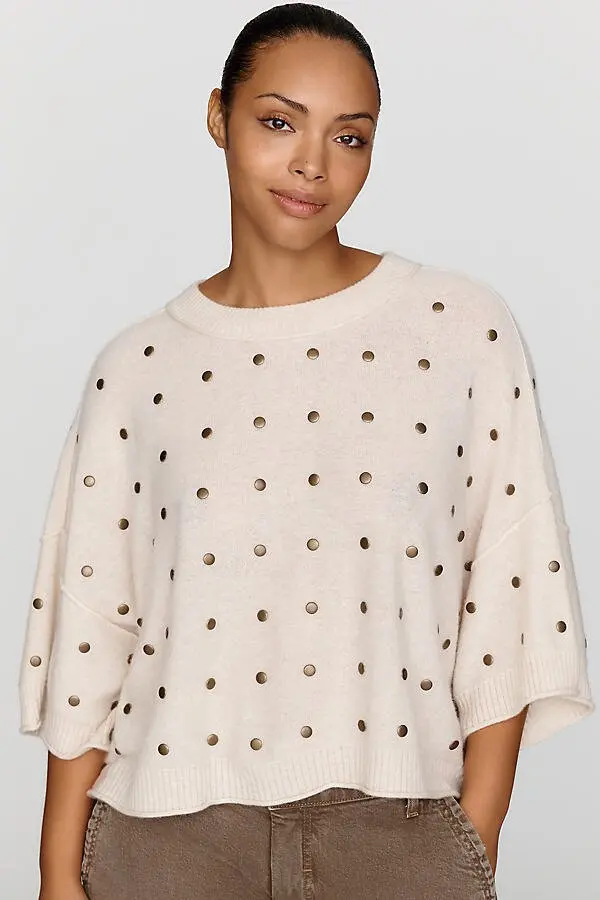 Anthropologie Goldie 100% Cashmere Short Sleeve Sweater