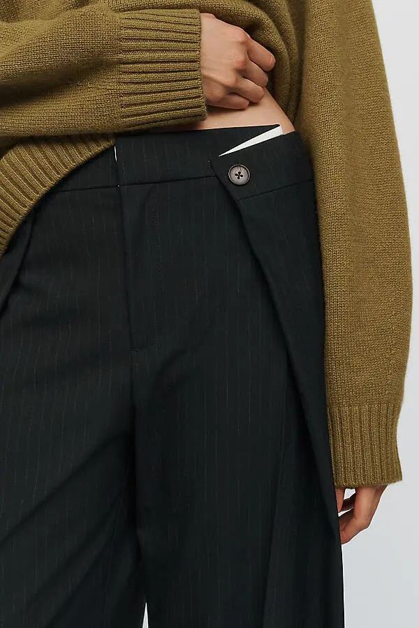 Maeve Pleated Button Trousers Pants