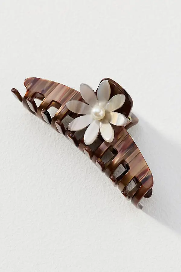Lele Sadoughi Petunia Hair Claw Clip - Brown
