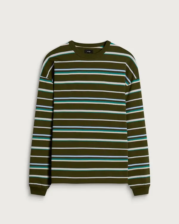 BEAMS Stripe Long Sleeve Loose T-shirt