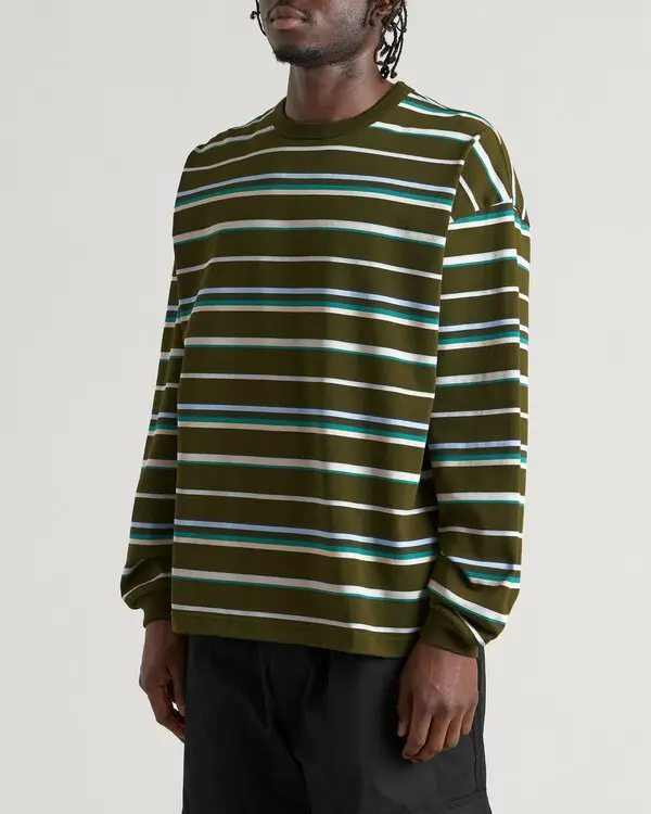 BEAMS Stripe Long Sleeve Loose T-shirt