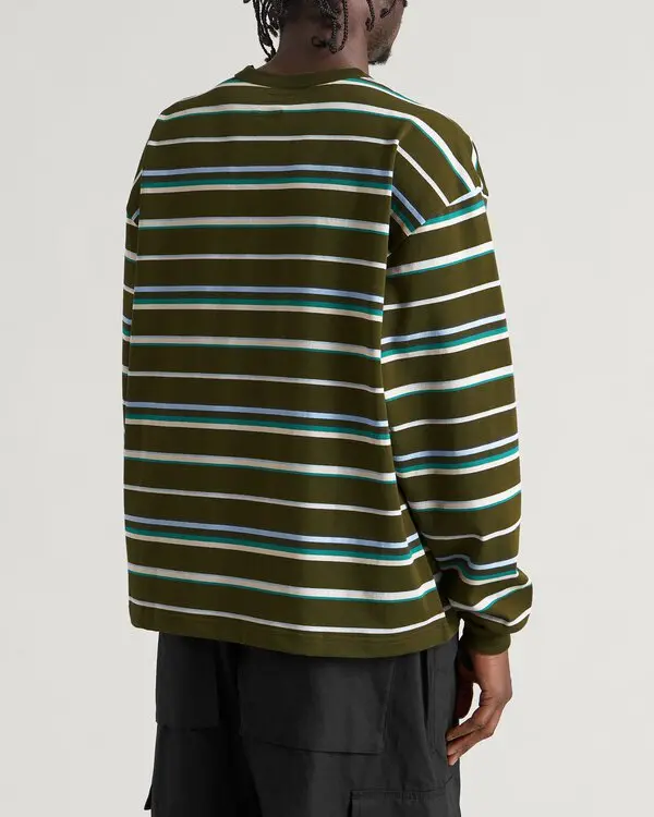 BEAMS Stripe Long Sleeve Loose T-shirt