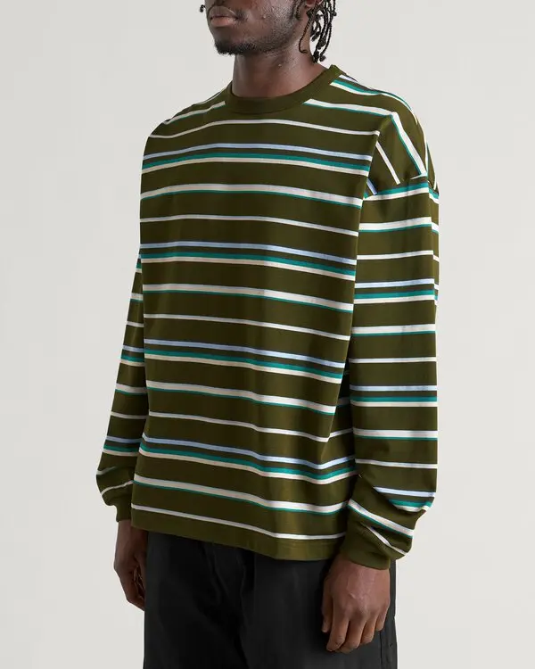 BEAMS Stripe Long Sleeve Loose T-shirt