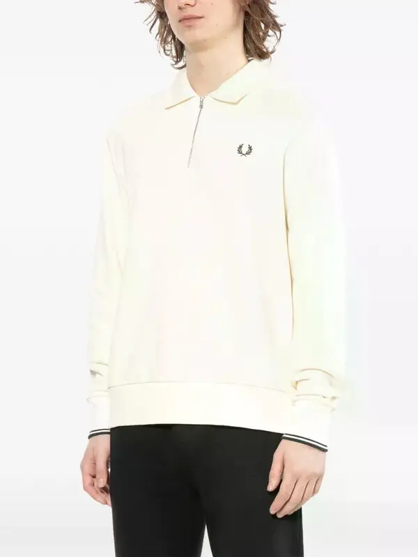 Fred Perry Logo-embroidered Zipped Sweatshirt