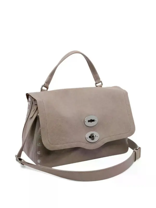 ZANELLATO Postina Stud-embellished Leather Clutch Bag