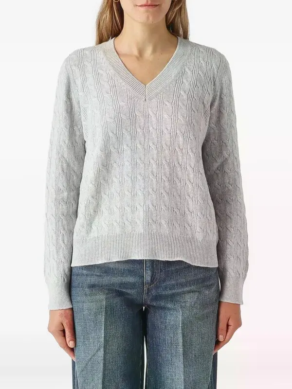 GRAN SASSO Cable-knit V-neck Sweater