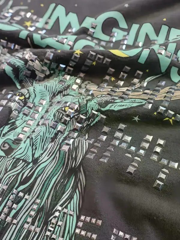 HTC LOS ANGELES Imagine Dragons-print Studded T-shirt