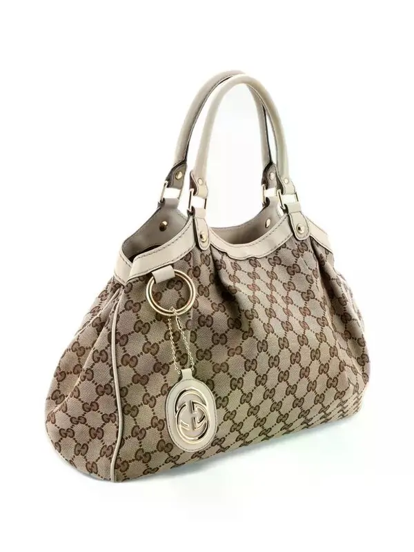 Gucci Sukey Gg Canvas With Leather Medium Tote Bag