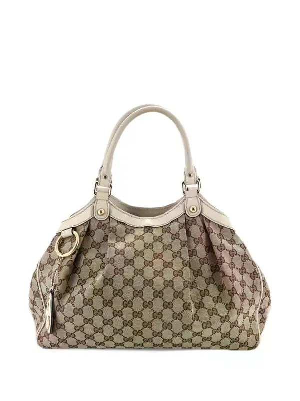 Gucci Sukey Gg Canvas With Leather Medium Tote Bag