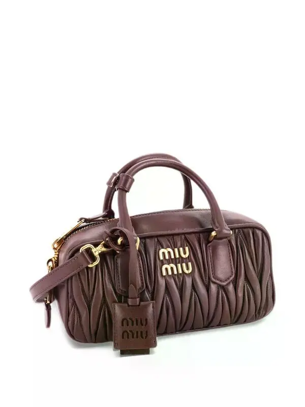 Miu Miu Arcadie Top Handle Bag Matelasse Leather Regular Satchel
