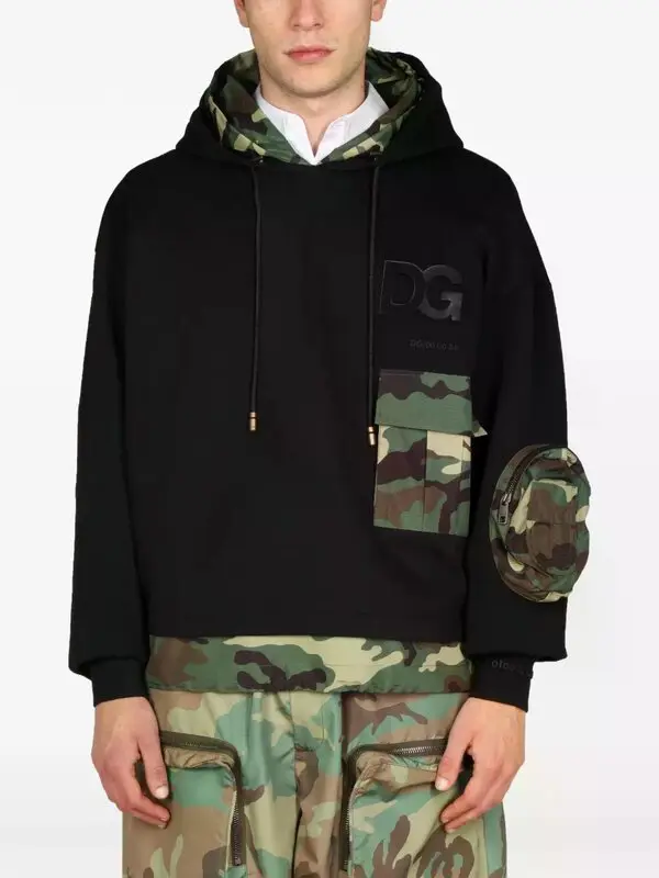 Dolce & Gabbana Camouflage-print Patch Hoodie