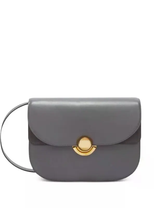 Furla Logo-plaque Foldover Cross Body Bag - Grey