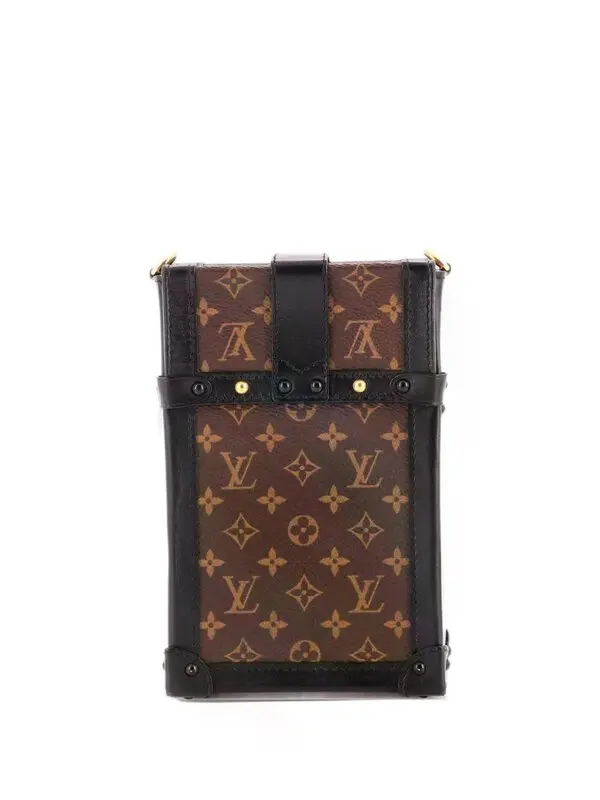 LOUIS VUITTON Vertical Trunk Pochette Monogram Canvas Crossbody Bag