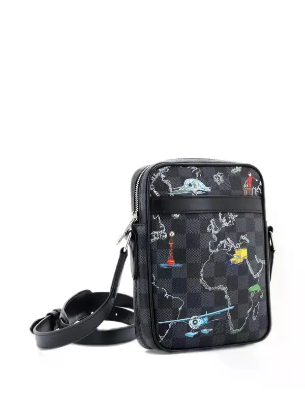 LOUIS VUITTON Danube Slim Bag Limited Edition Renaissance Map Damier Graphite Pm Crossbody Bag