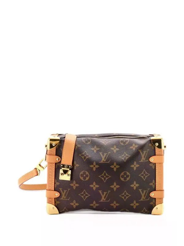 LOUIS VUITTON Side Trunk Handbag Monogram Canvas Mm Satchel