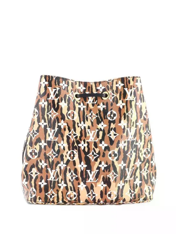 LOUIS VUITTON Neonoe Handbag Limited Edition Jungle Monogram Giant Bucket Bag - Brown