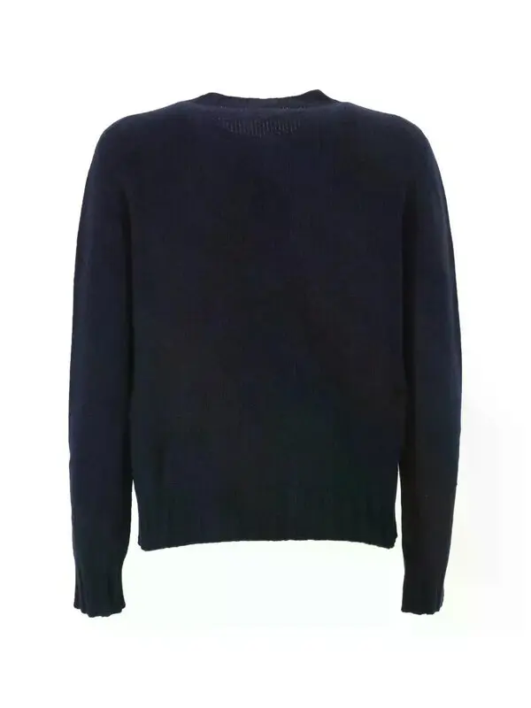 OLIVER LATTUGHI Ribbed-knit Sweater - Blue