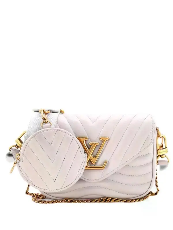 LOUIS VUITTON New Wave Multi Pochette Quilted Leather Crossbody Bag - Grey