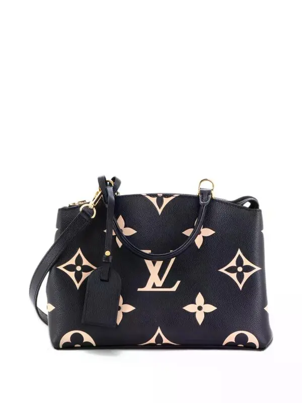 LOUIS VUITTON Petit Palais Handbag Bicolor Monogram Empreinte Giant Satchel