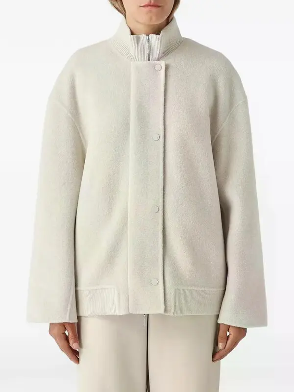 Max Mara Fenice Zip-up Wool-blend Jacket - Neutrals