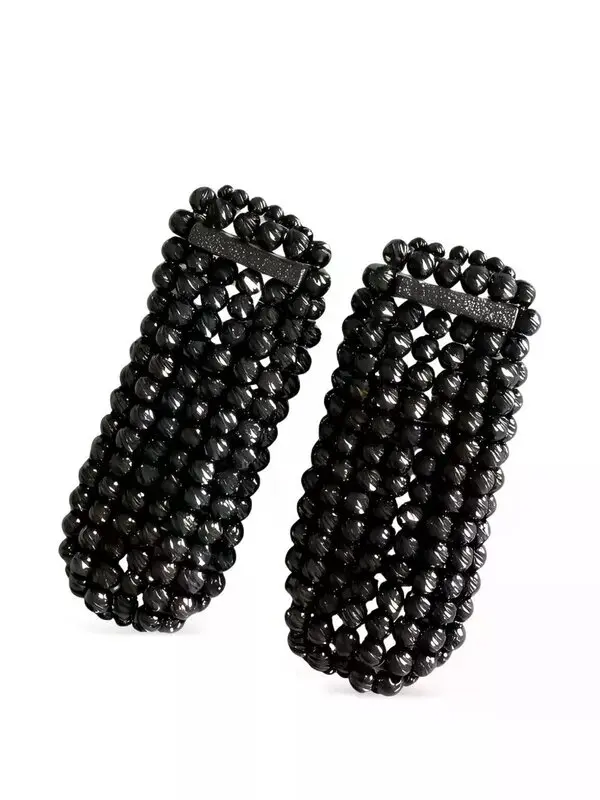 Brunello Cucinelli Monili Beaded-embellished Bracelets - Black