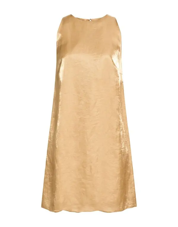 OTTOD'AME Mini Dress Sand Size Viscose, Linen, Polyamide