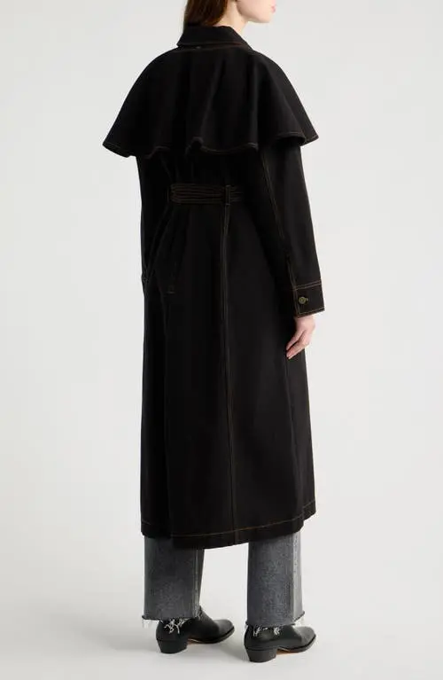 CLEOBELLA Le Carre Cotton Twill Trench Coat With Removable Cape