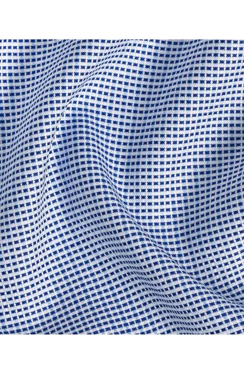 David Donahue Trim Fit Micro Cotton Dobby Dress Shirt