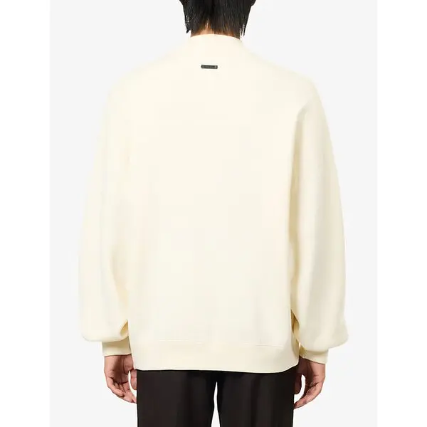 Fear Of God Mock-neck Logo-patch Wool Jumper