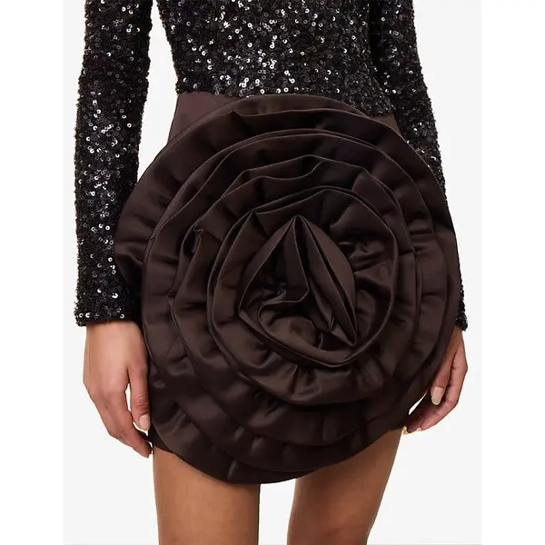 ROTATE BY BIRGER CHRISTENSEN Tulala Flower Sequin Mini Dress