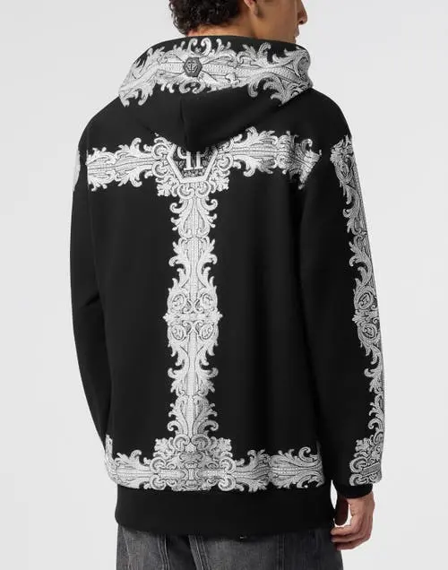 Philipp Plein Hoodie Baroque Skull Stones