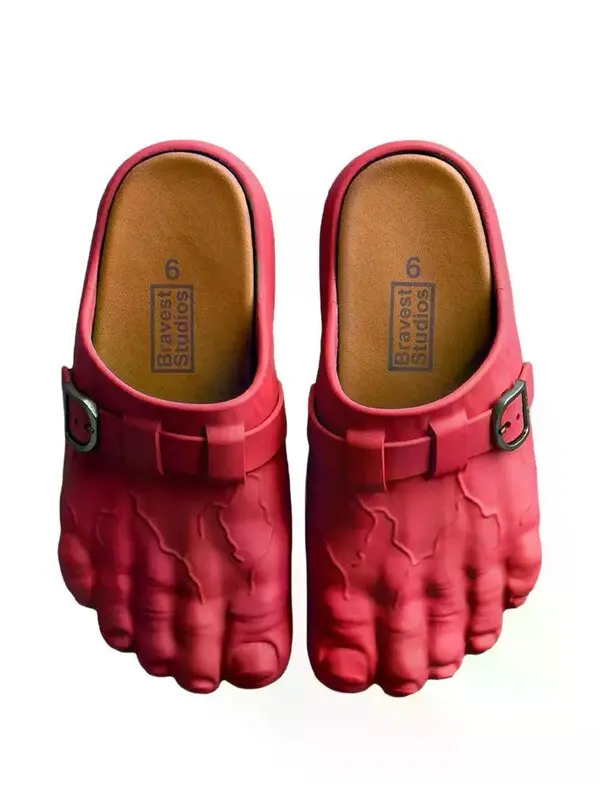 BRAVEST STUDIOS Foot Buckle-fastening Mules - Red