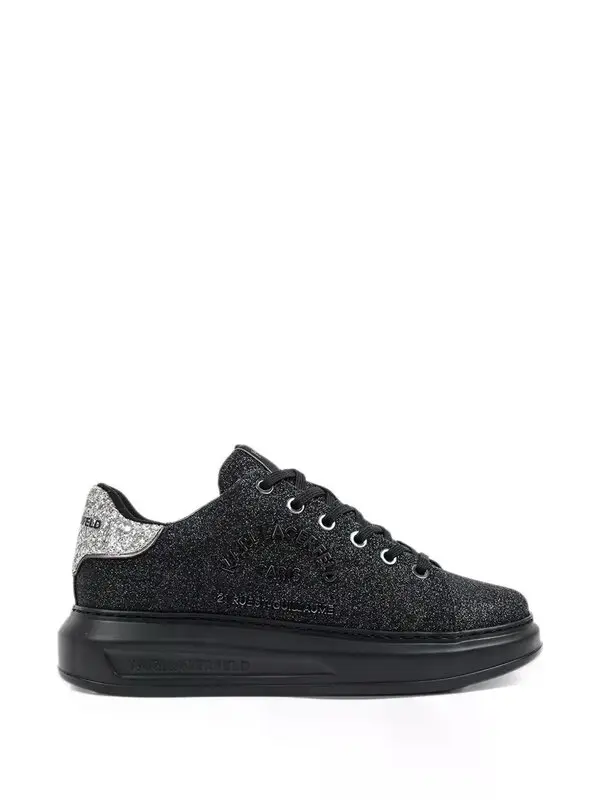 Karl Lagerfeld Kapri Glitter-effect Sneakers - Black