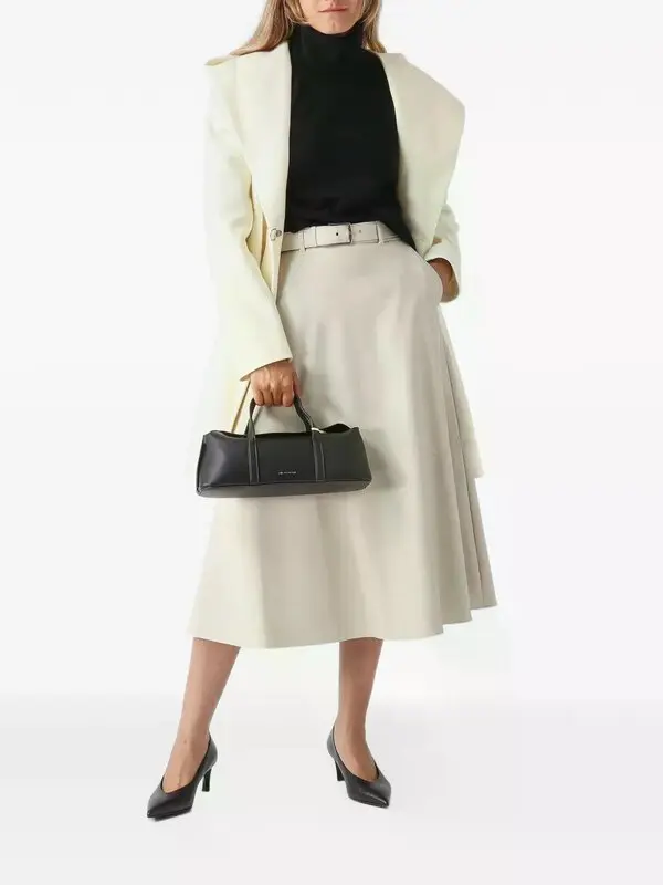 Max Mara Dominio Belted Panelled Midi Skirt - Neutrals