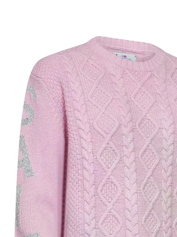 MC2 SAINT BARTH Cable-knit Logo-jacquard Sweater