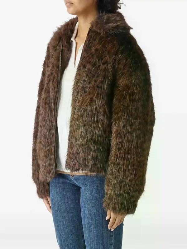 MC2 SAINT BARTH Leopard-print Faux-fur Jacket