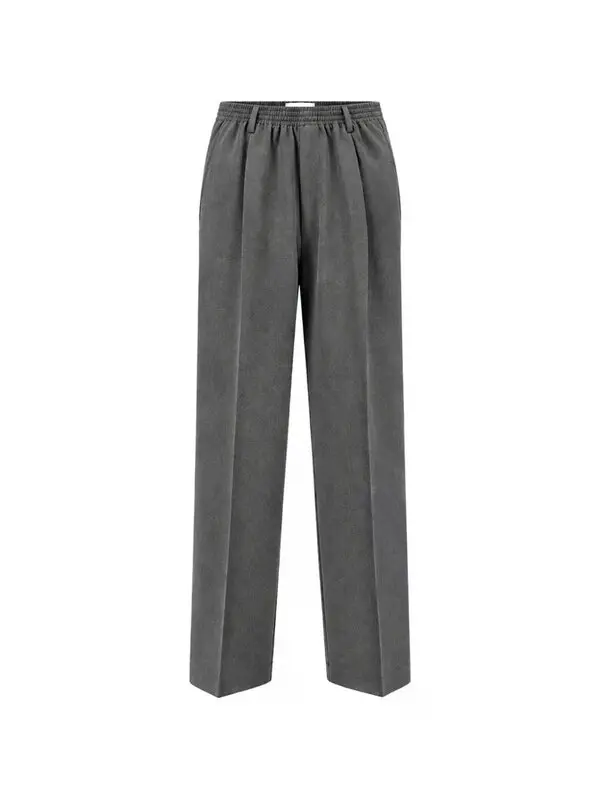 CELLAR DOOR Pleated Elasticated-waist Trousers - Grey
